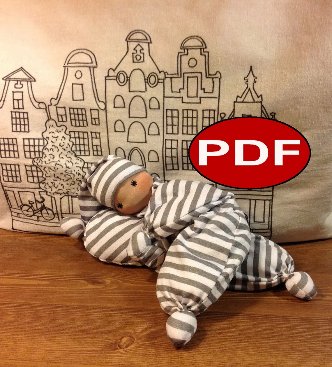 Waldorf baby doll pattern Baby lovey pattern Plush sleeping - Inspire ...