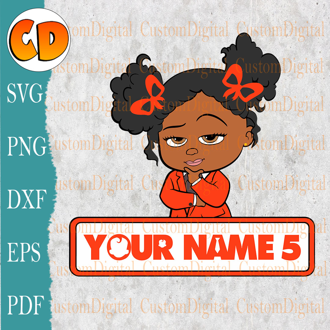 Afro Boss Girl Baby Personalized, Birthday Banner Svg , Afr - Inspire ...