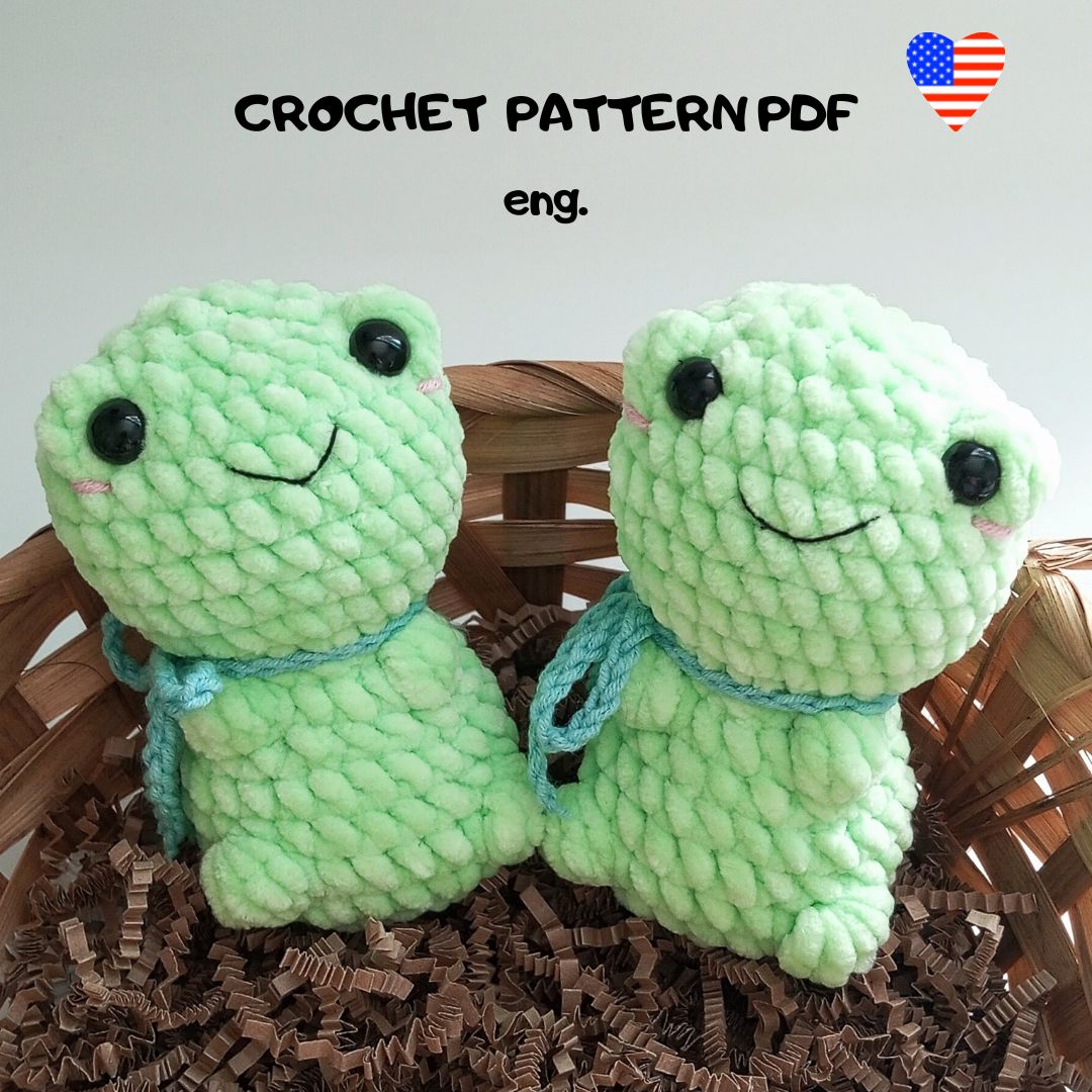 Amigurumi crochet pattern frog, English crochet pattern frog - Inspire ...