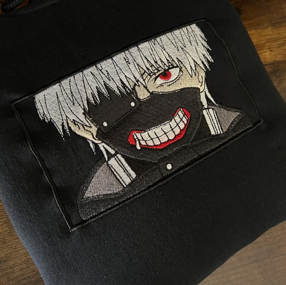 Ken Kaneki Embroidered Crewneck, Tokyo Ghoul Embroidered Swe | Inspire ...