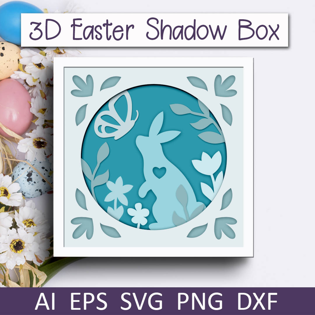 3d easter shadow box svg, Layered easter paper cut mandala, | Inspire ...