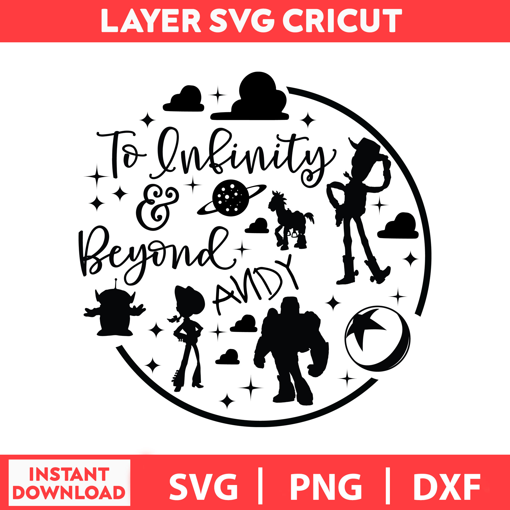 Round Set Toy Story To Infinity And Be, Mickey Mouse Svg, Di | Inspire ...
