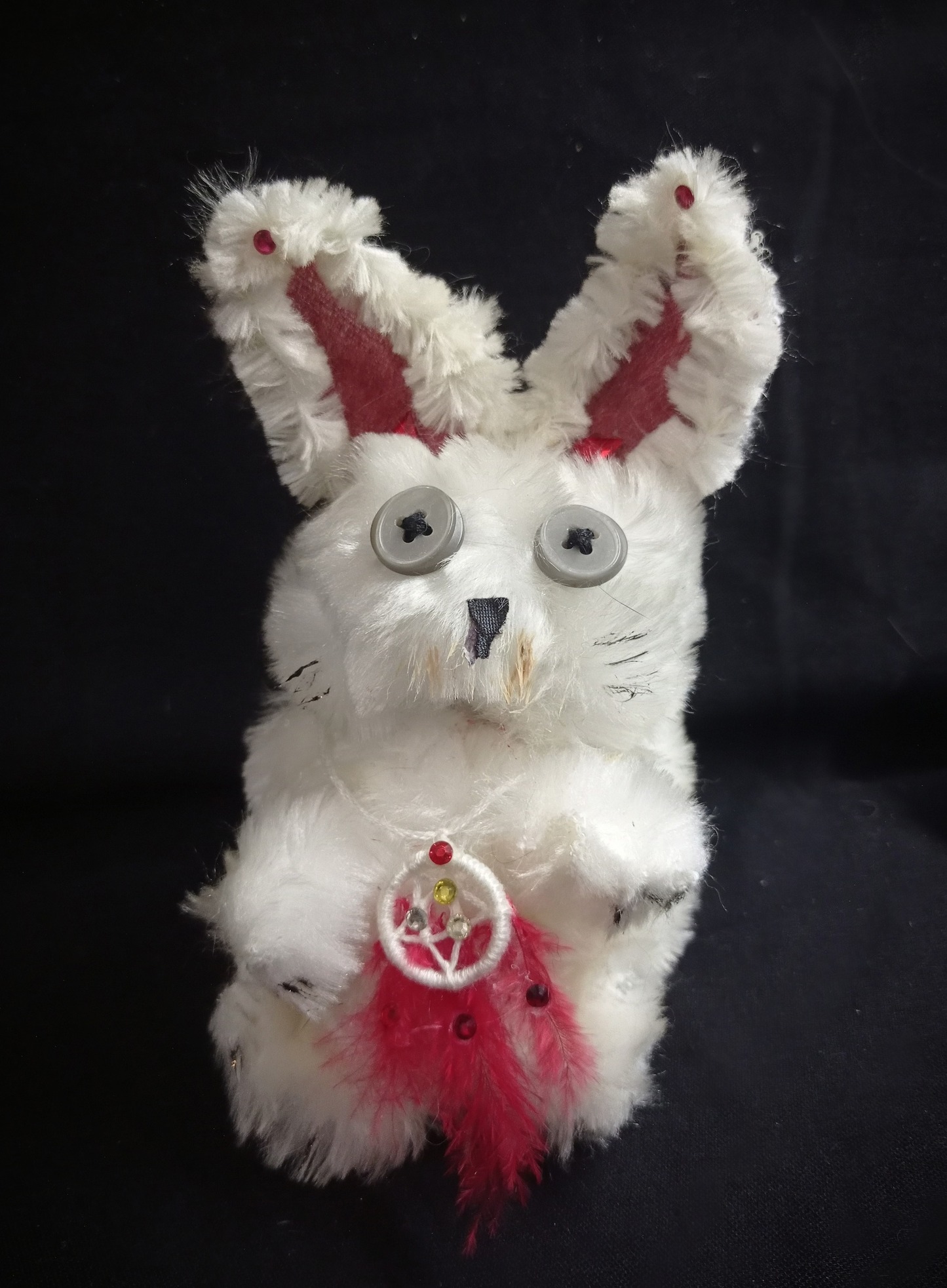 Rabbit Toy Bunny Toy White Rabbit Collectible Handmade Toy | Inspire Uplift