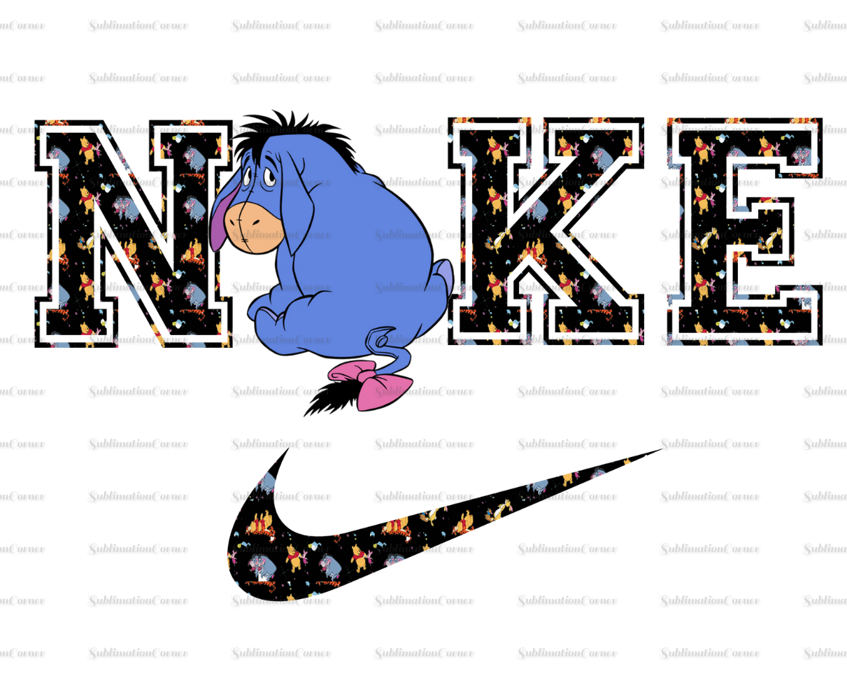 Eeyore Nike Png x Nike Png, Logo Brand Png, Winnie The Pooh - Inspire ...