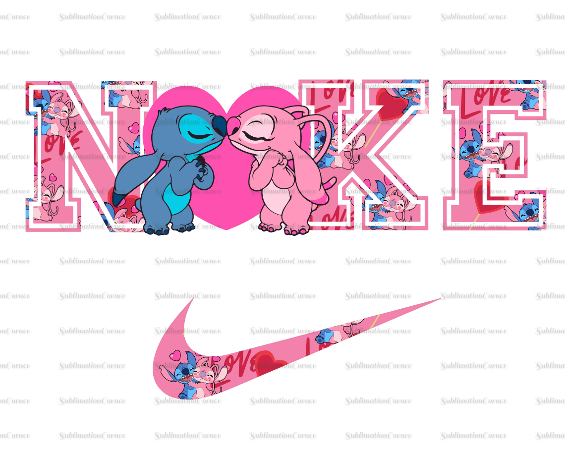 Stitch And Angel Lovers x Nike Png, Logo Brand Png, Stitchj - Inspire ...