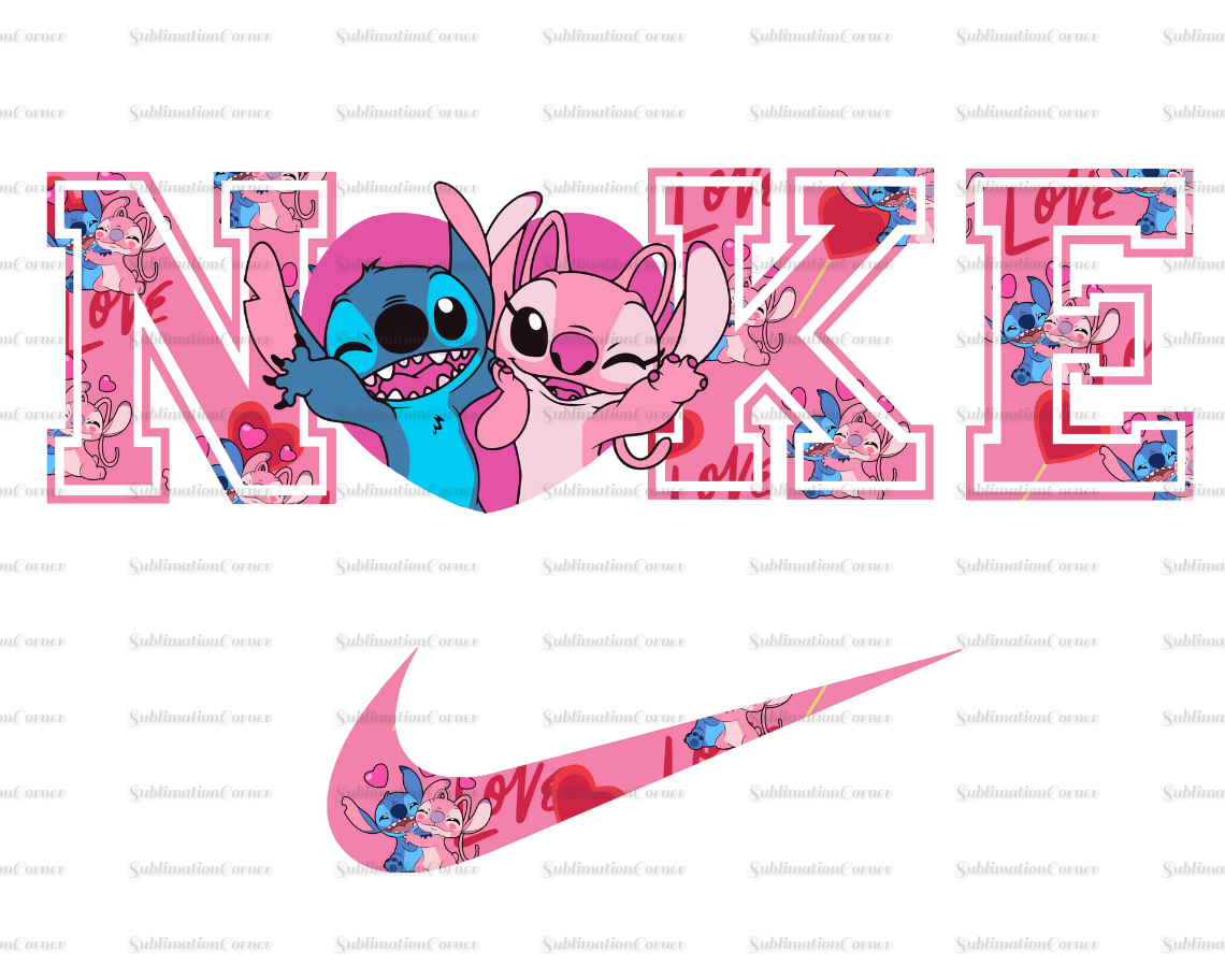 Stitch And Angel Heart x Nike Png, Logo Brand Png, Stitch An | Inspire ...