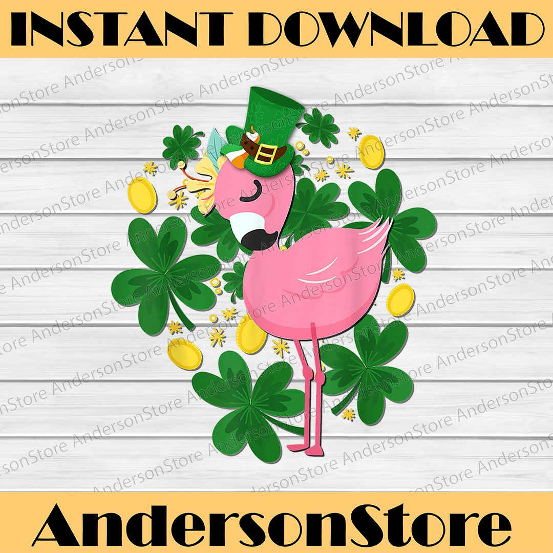 Flamingo St Patrick Day Png, Funny Pink Bird Lover Gift Png, - Inspire ...