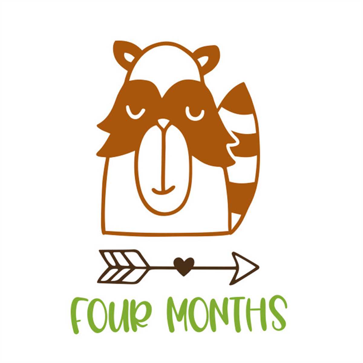 Happy Birthday Baby Fox Four Months Birthday Svg - Inspire Uplift