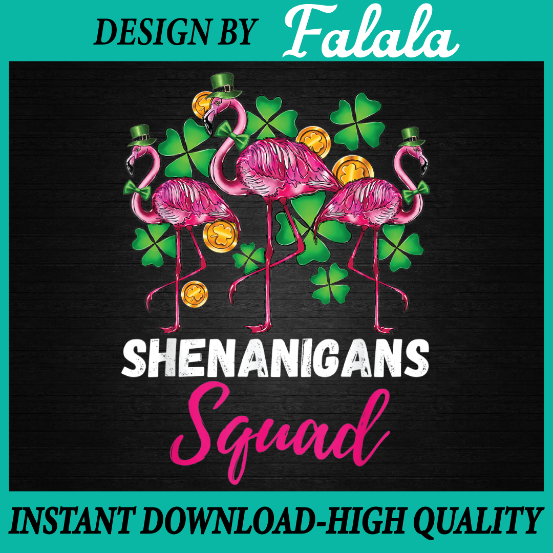 Shenanigan Squad Irish Flamingo St Patricks Day Bird Animal | Inspire ...
