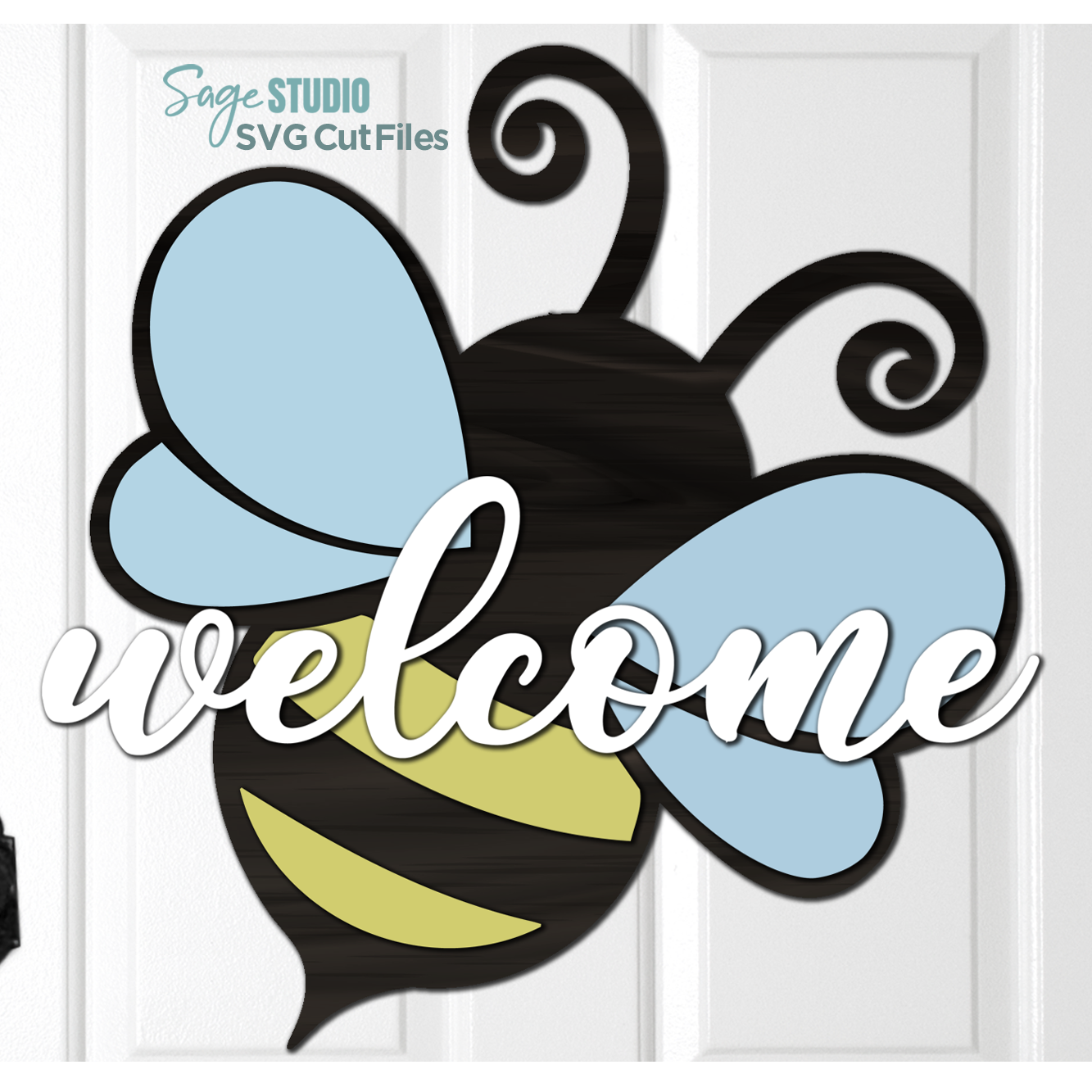 Bee Welcome SVG Laser Cut Files | Bee SVG | Bee Door Hanger | Inspire ...