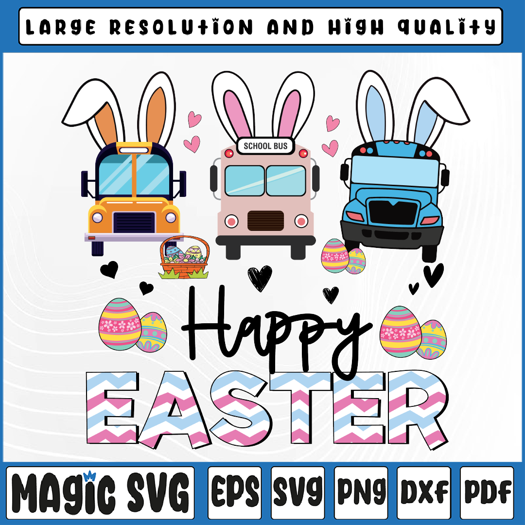 Happy Easter Day PNG, Funny School Bus Driver Life png, Happ | Inspire ...