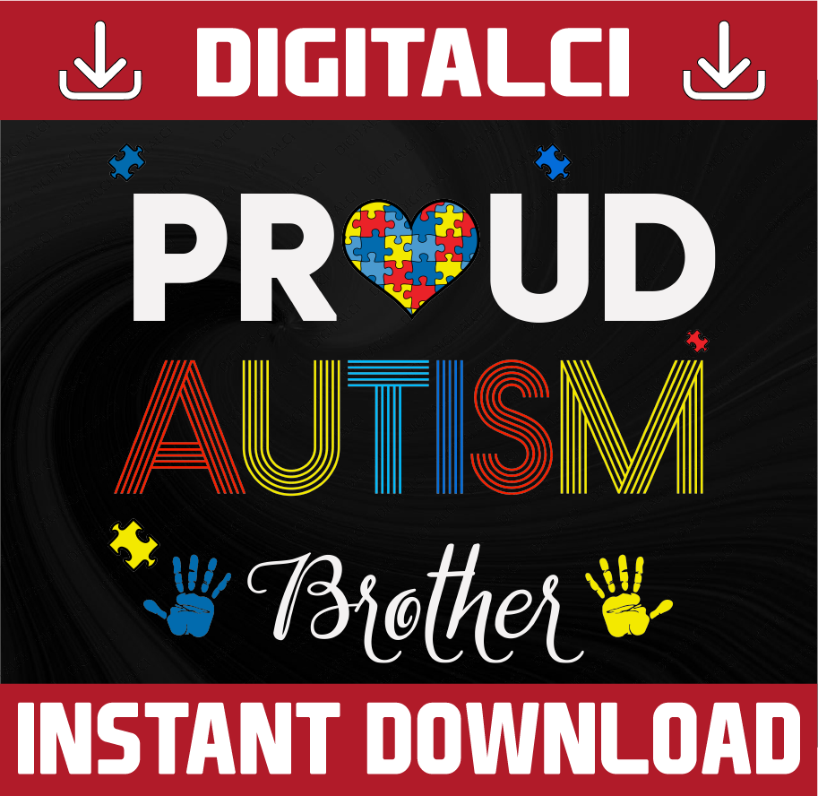 Proud Autism Brother svg, png, jpg, pdf, dxf | Inspire Uplift