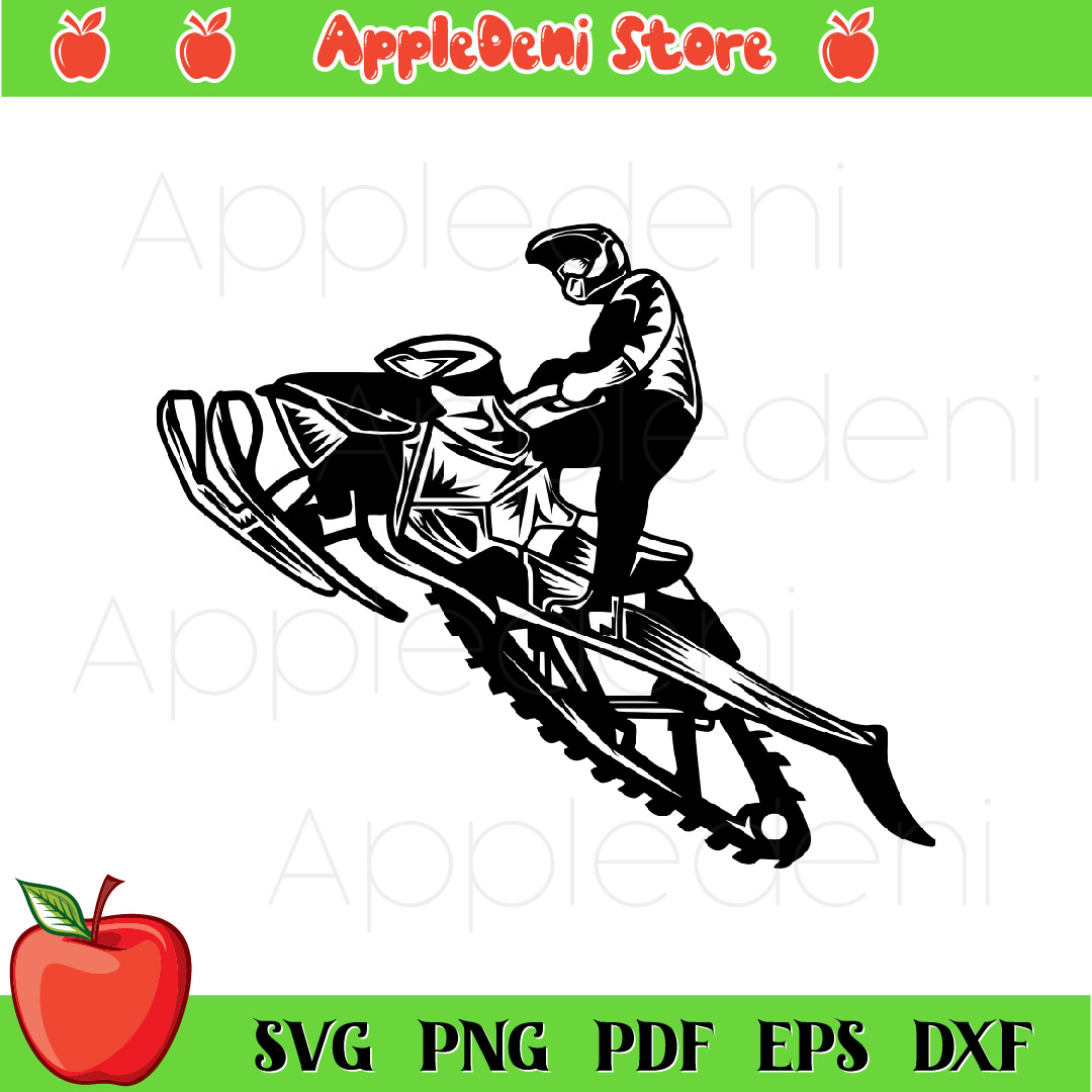 Snowmobile Jump SVG, Sport Svg, Snowmobiler SVG | Inspire Uplift