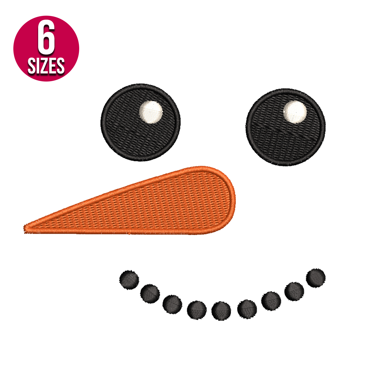 Snowman Face machine embroidery design, Christmas, Digital d | Inspire ...