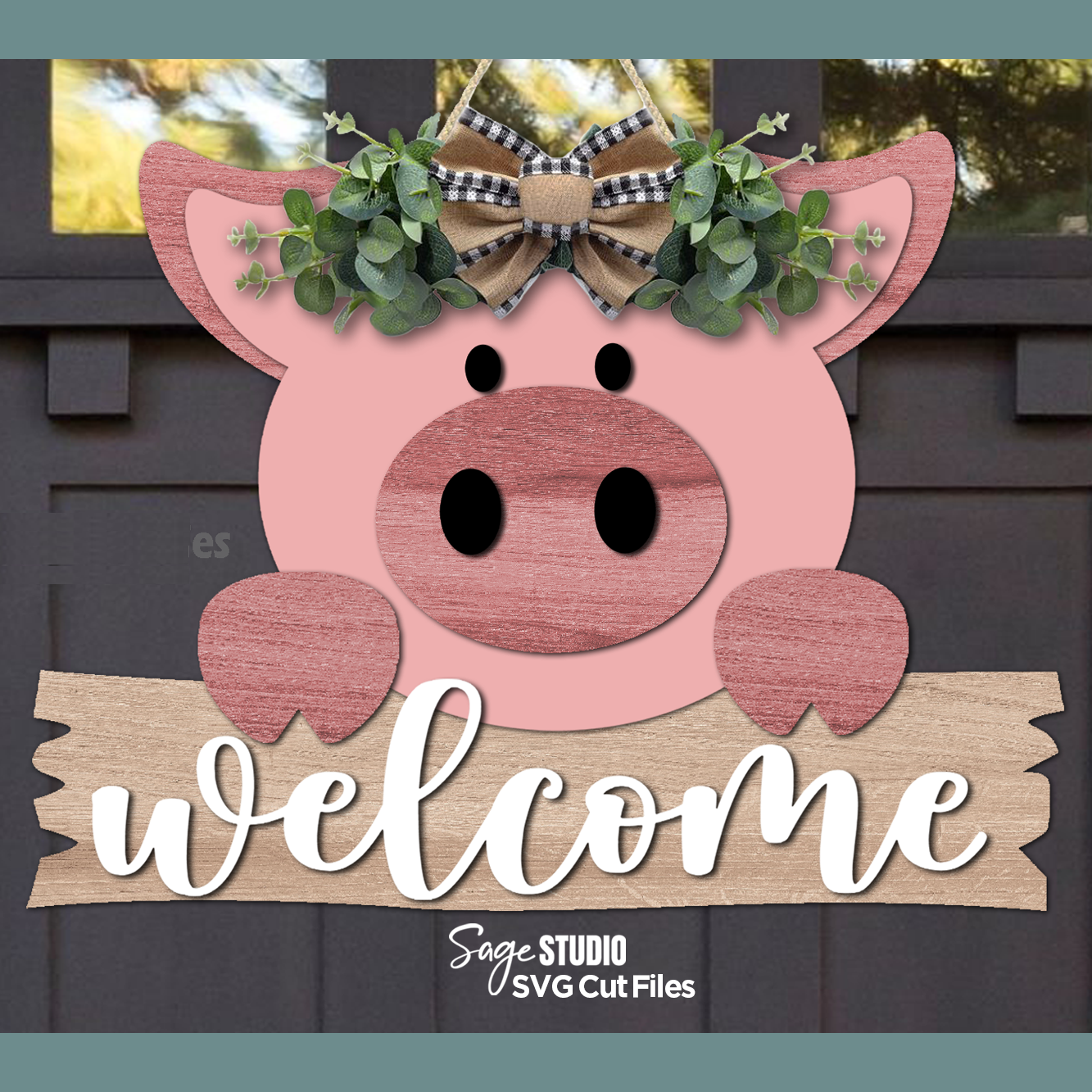 Pig SVG Laser Cut Files | Farmhouse SVG | Welcome Sign SVG | | Inspire ...