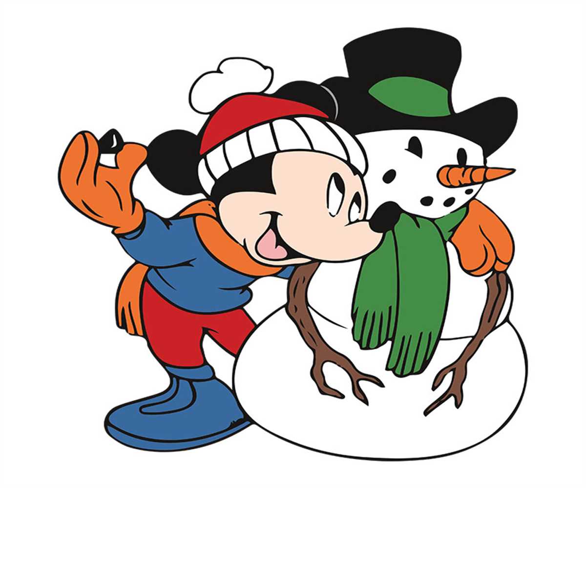 Mickey And Snowman Svg, Disney Svg, Mickey Svg, Snowman Svg, - Inspire ...
