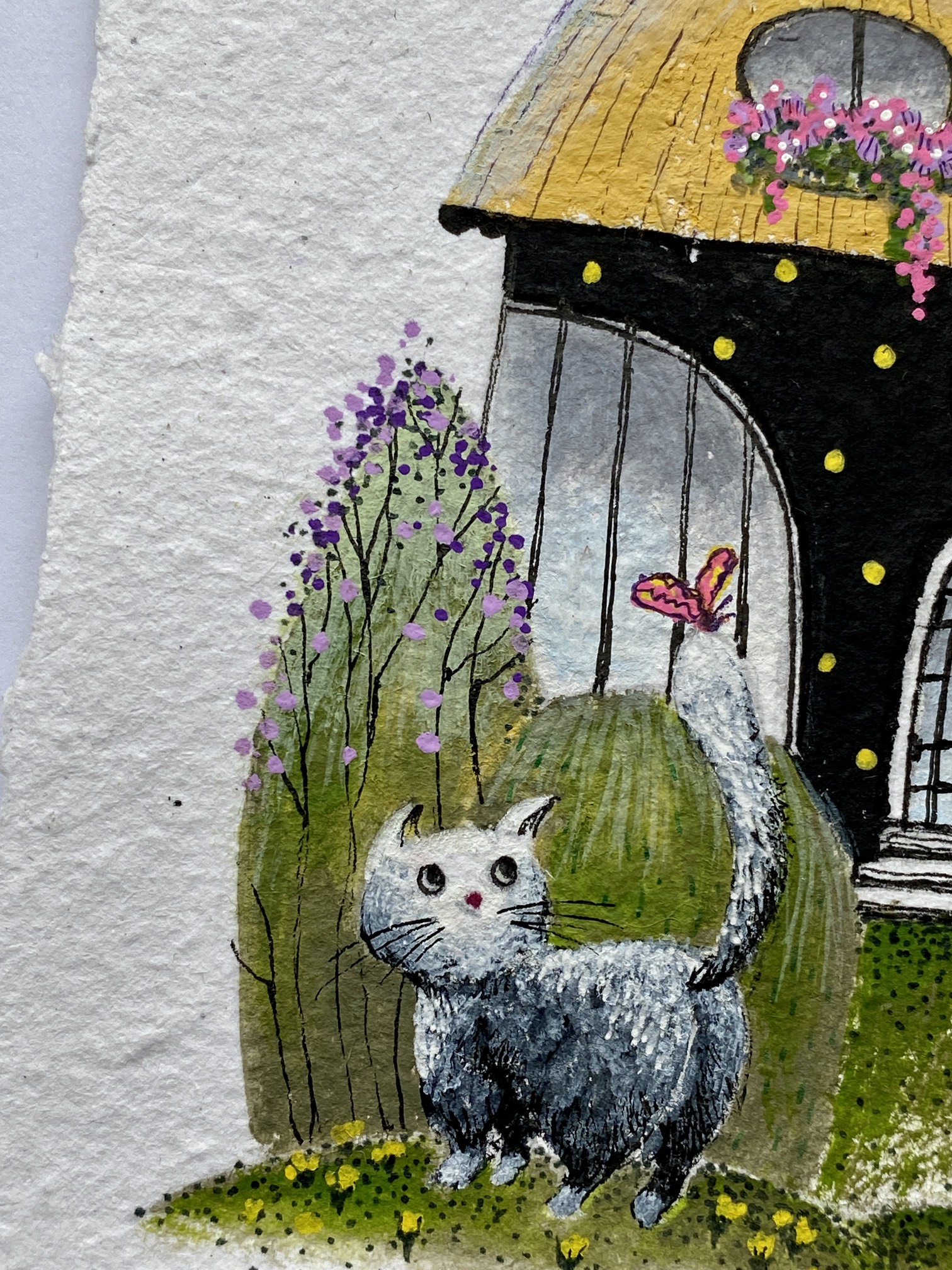 Kitty painting Small Original art Acrylic artwork on handmad - Inspire ...