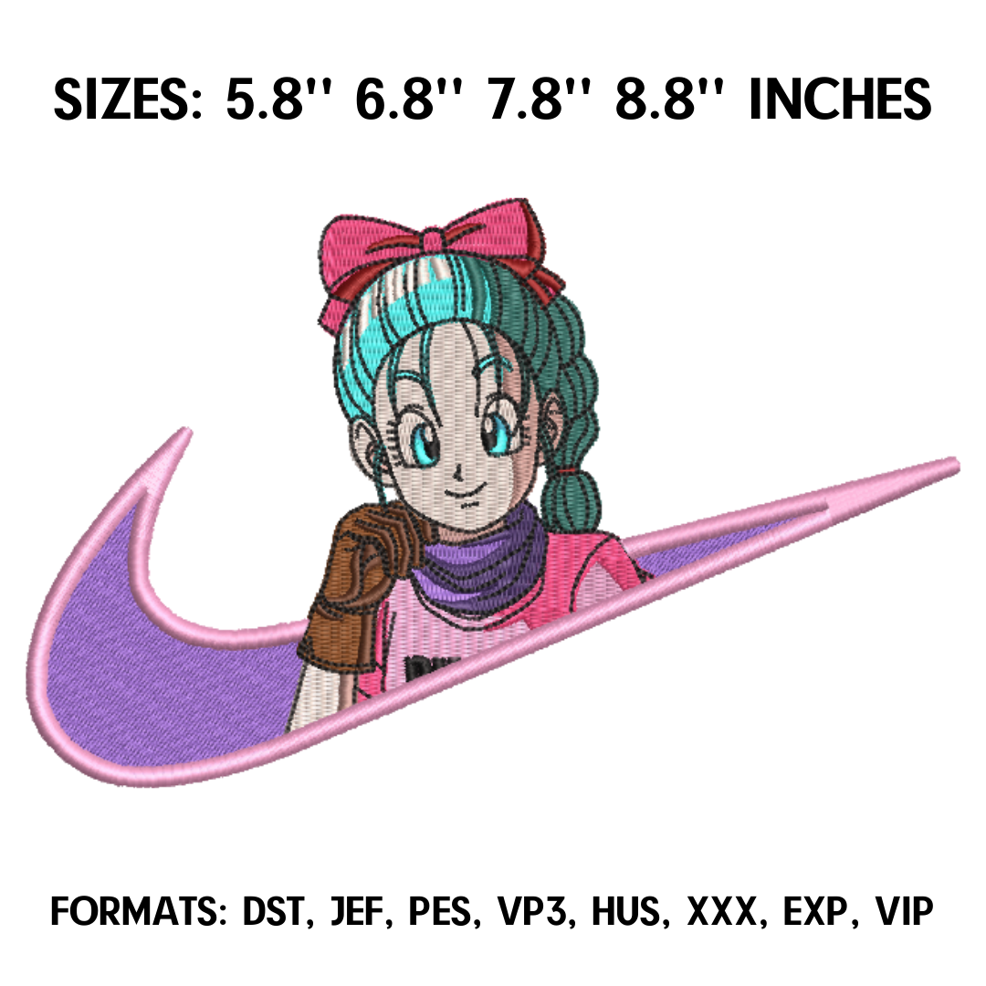 Nike Bulma Embroidery Design File, Dragon Ball Anime Embroid | Inspire ...