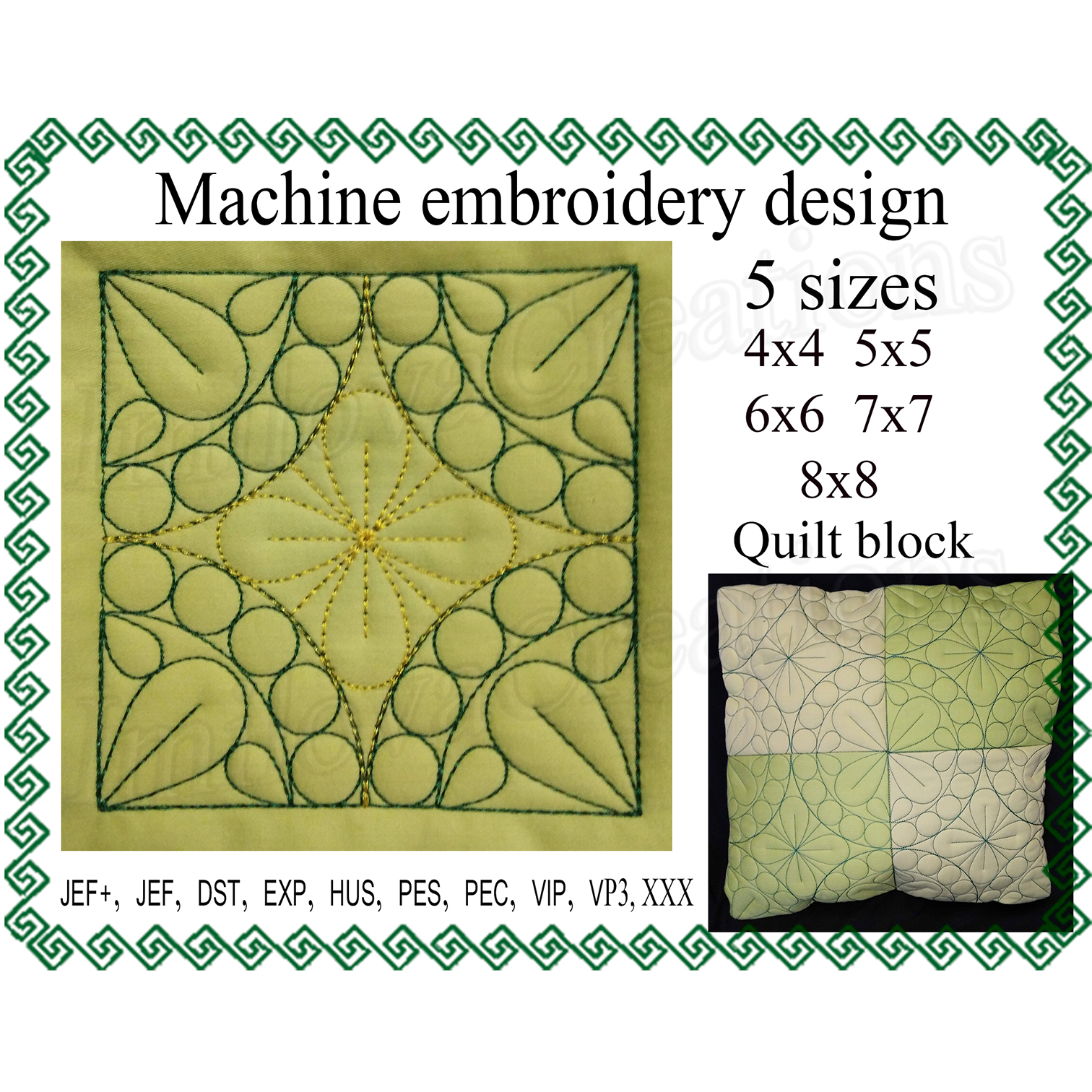 Quilting block Machine embroidery design Quilt block embroid | Inspire ...