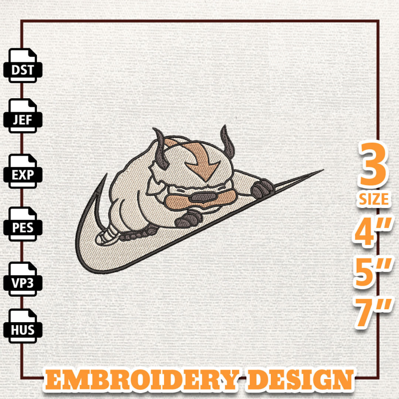 Appa X Nike Embroidered Design Digital Instant Download File | Inspire ...