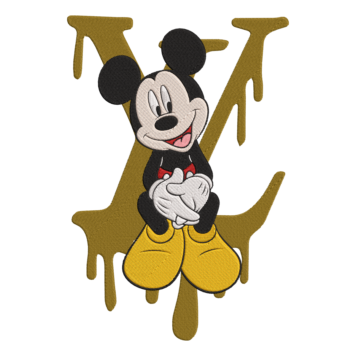 Mickey Mouse Louis Vuitton Dripping Embroidery Design Digiti | Inspire ...