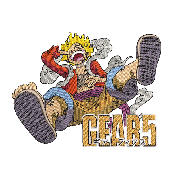 Luffy Gear 5 Embroidery Design Anime One Piece File Machine | Inspire ...