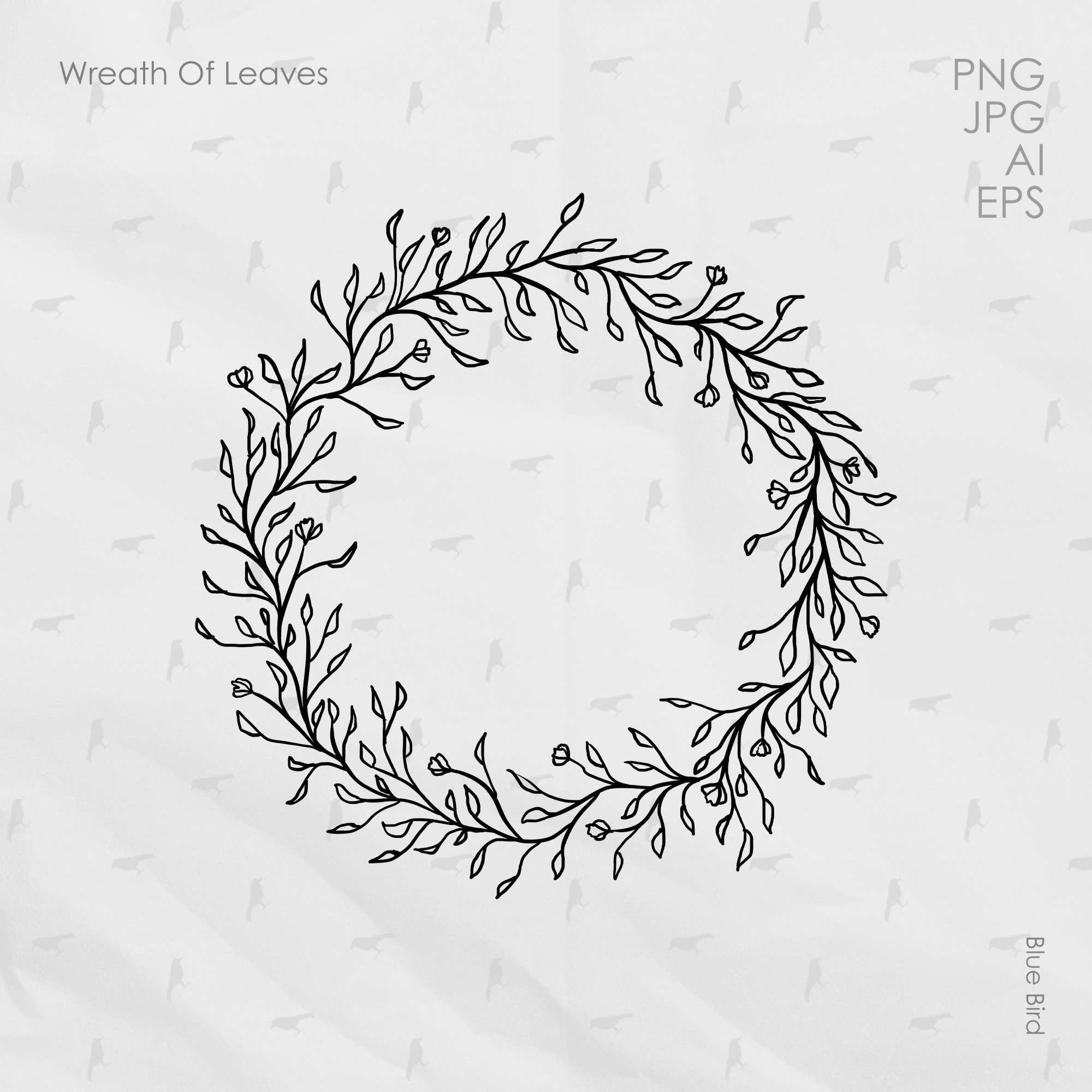 Botanical wreath, botanical clip art, botanical leaves illus | Inspire ...