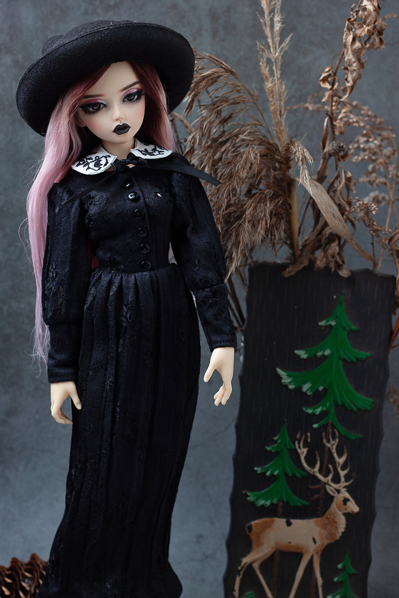 Fairyland Minifee MSD BJD Clothes - Black maxi dress | Inspire Uplift