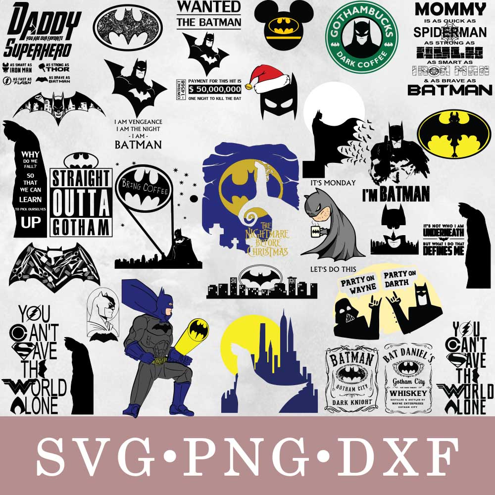 Batman svg, Batman bundle svg, png, dxf | Inspire Uplift