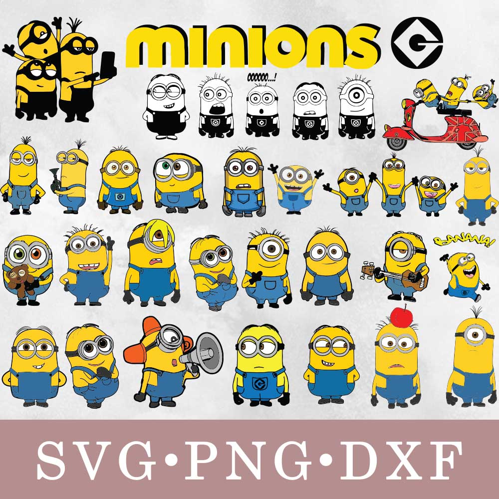 Minions svg, Minions bundle svg, png, dxf, svg files | Inspire Uplift