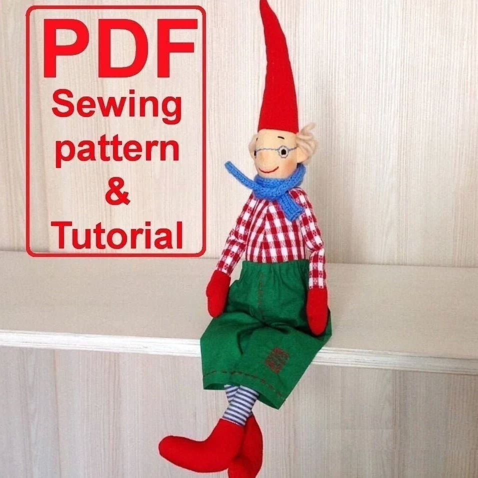 Gnome pattern Tutorial PDF Gnome sewing pattern Elf pattern - Inspire ...