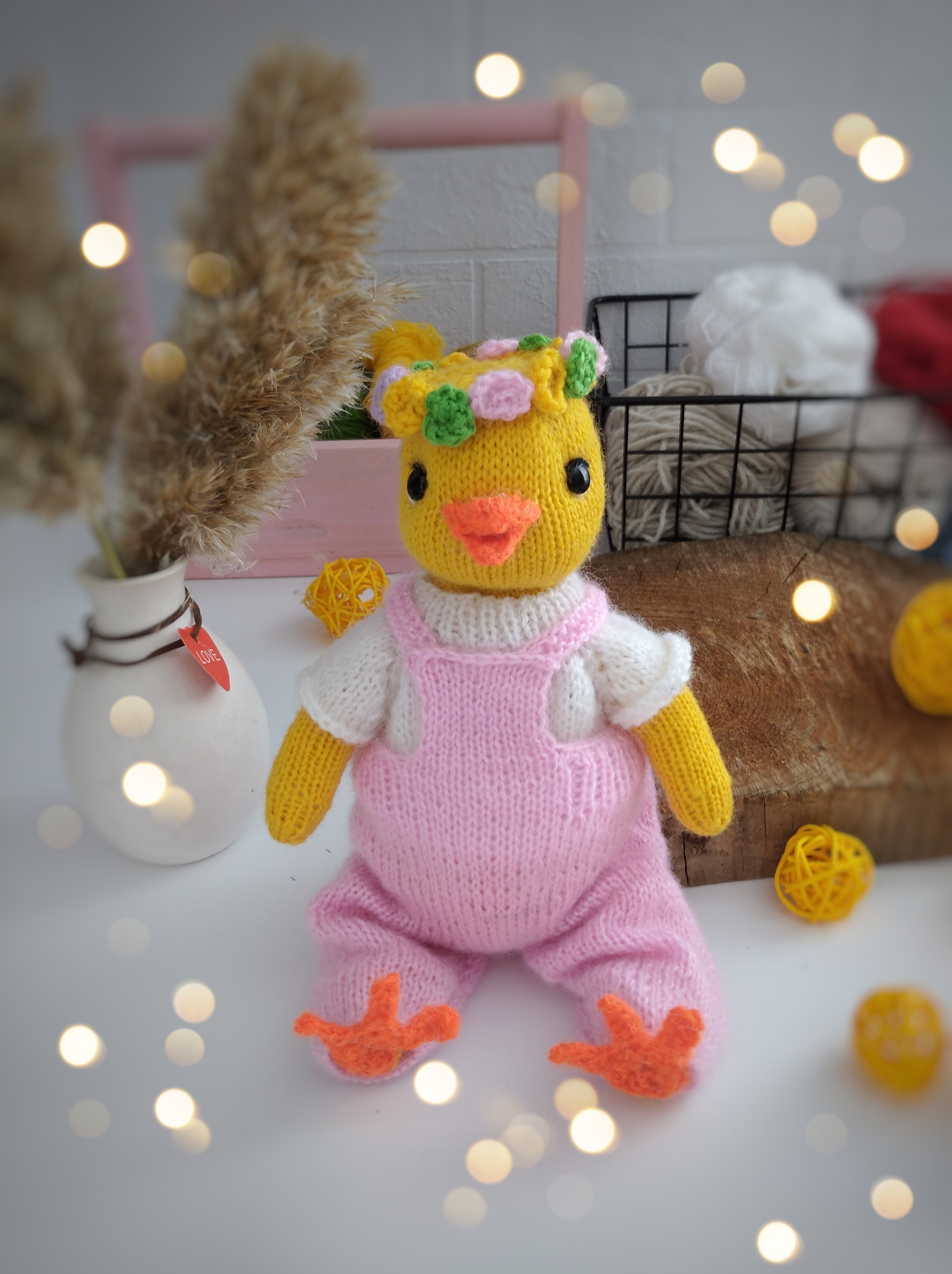 Chick knitting pattern. Stuffed knitted doll, animal toy | Inspire Uplift