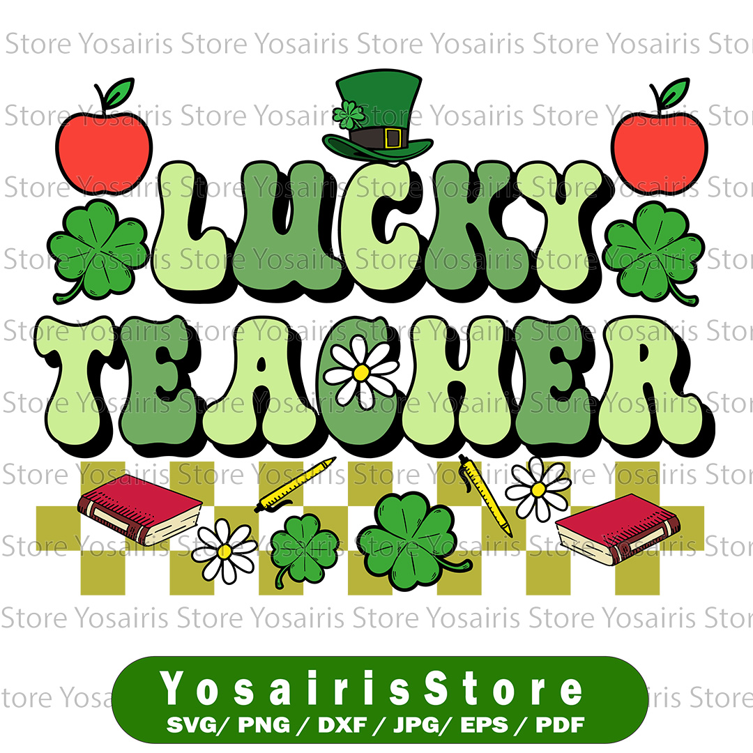 Groovy Lucky Teacher Svg, St Patricks Day Svg, Cricut, svg f - Inspire ...