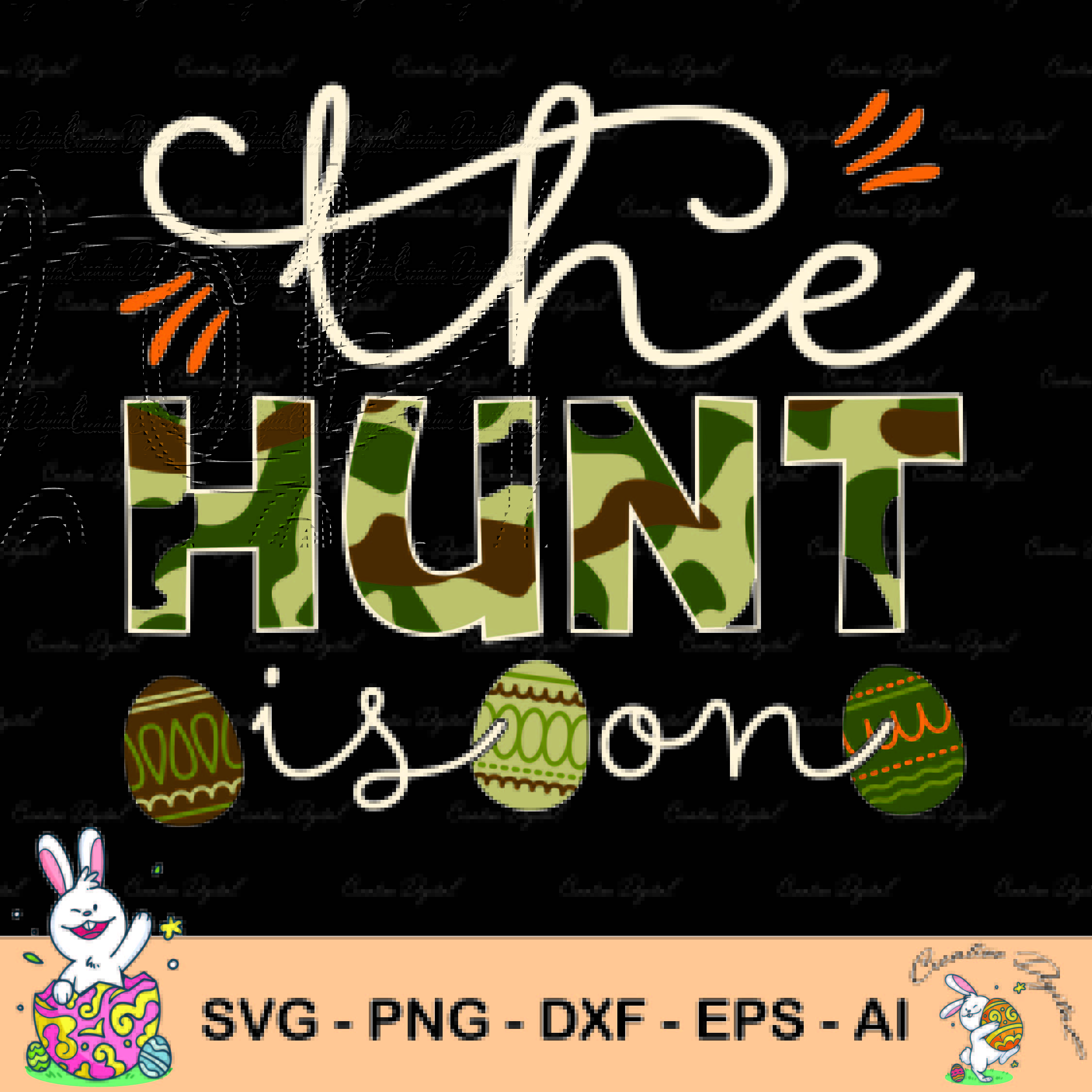 Easter Svg, Easter Egg Hunt Svg Cut File, The Hunt Is On, Ea | Inspire ...