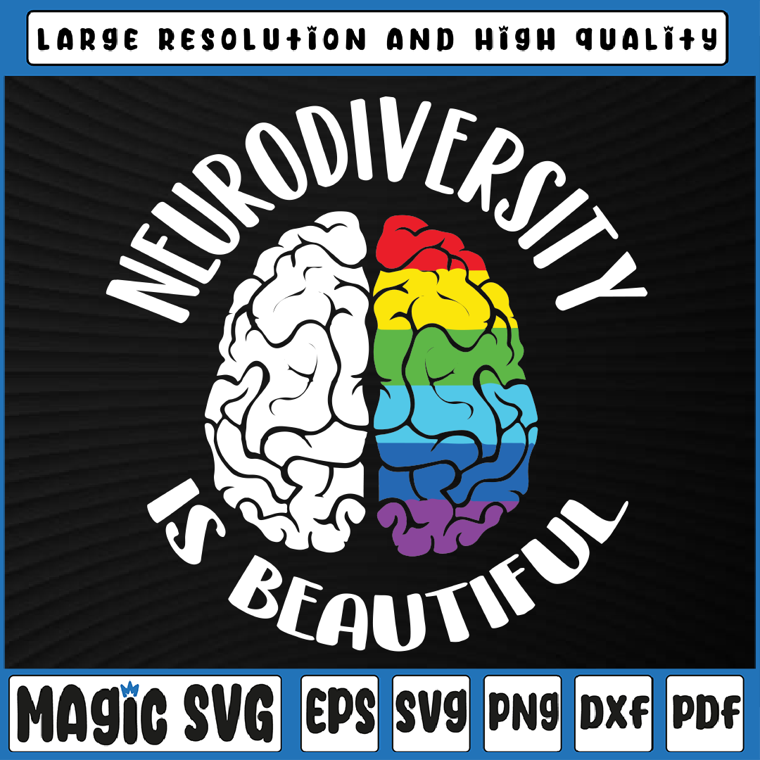 ADHD Autism Awareness Neurodiversity is Beautiful Svg, Embra | Inspire ...