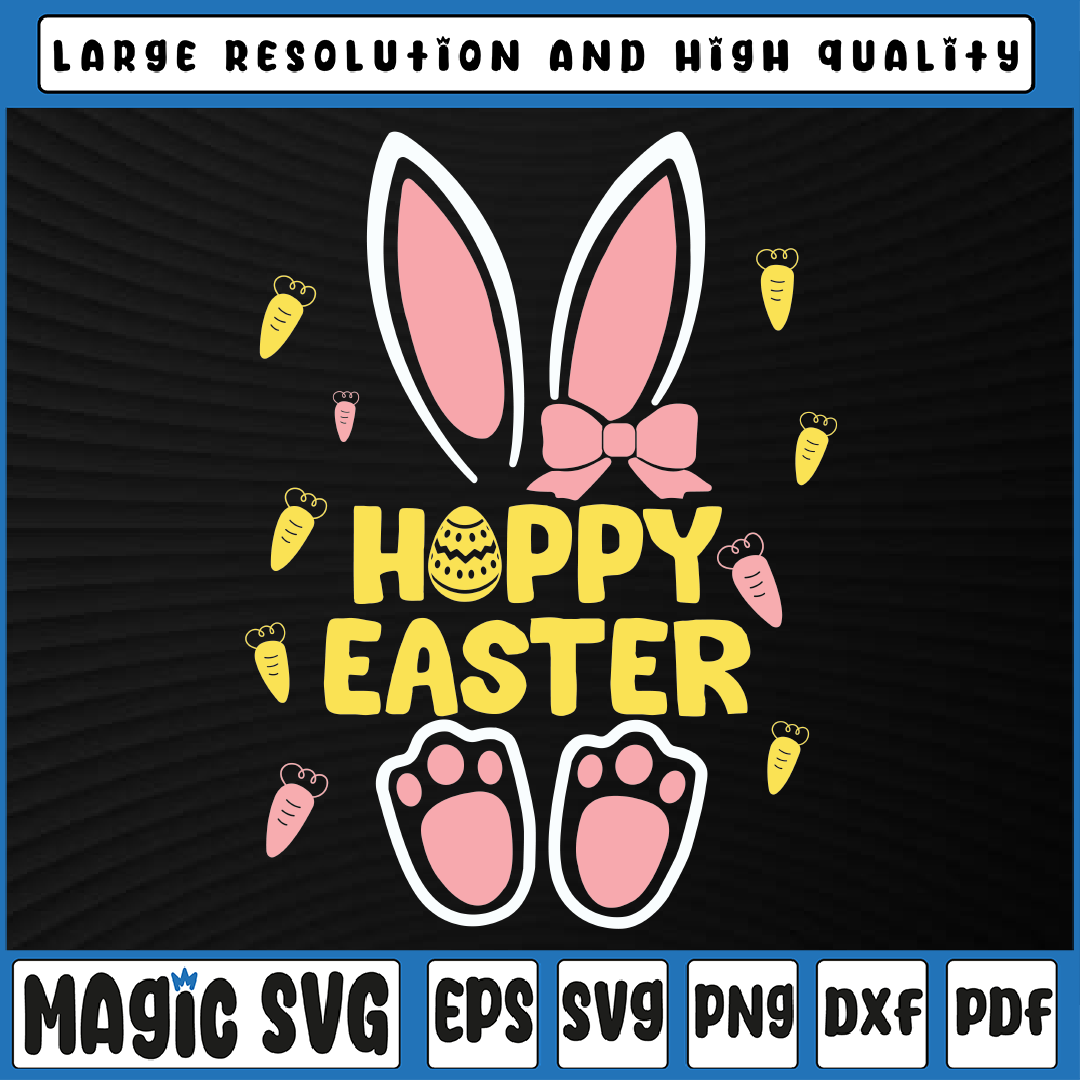 Happy Easter Svg, Bunny Ears Svg Easter Bunny Png, Easter Eg | Inspire Uplift