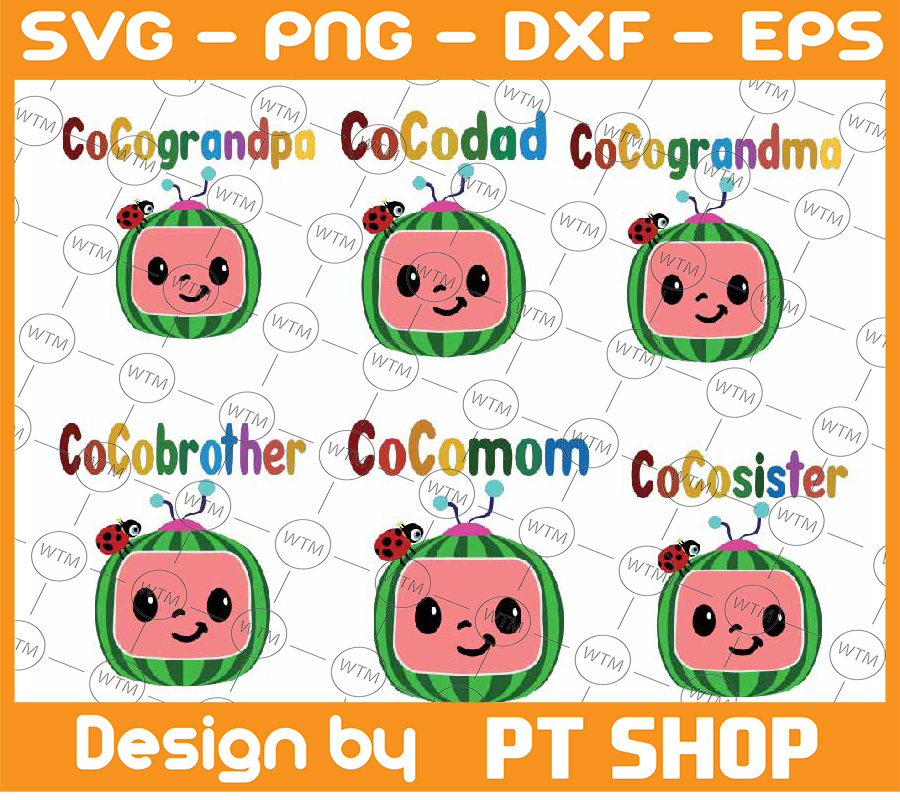 Bundle 6 files Cocomelon Family svg, Coco Melon svg, Cocomel | Inspire ...