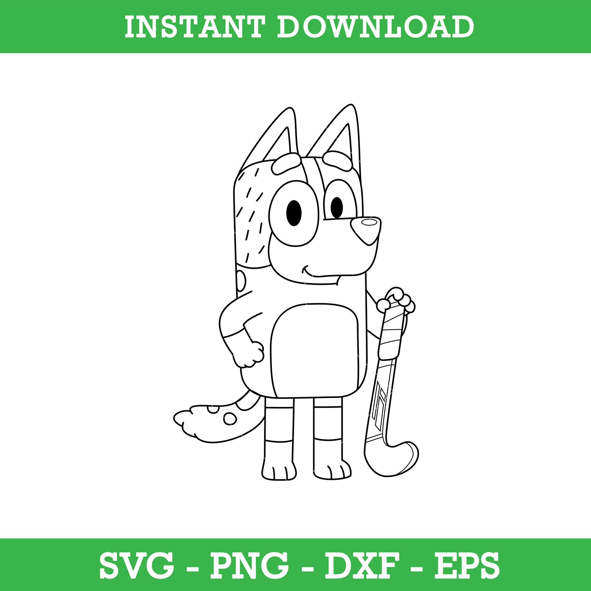 Chilli Heeler Outline Svg, Bluey Mom Svg, Bluey Svg, Cartoon | Inspire ...