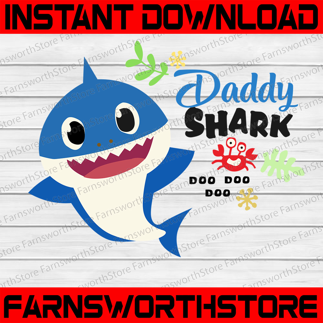 Daddy Shark SVG, Cricut Cut files, Shark Family doo doo doo - Inspire ...