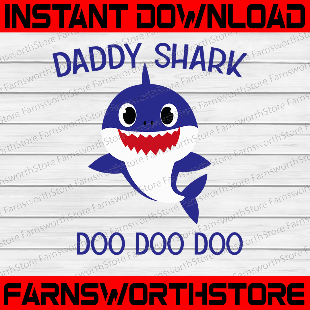 Daddy Shark SVG, Cricut Cut files, Shark Family doo doo doo - Inspire ...