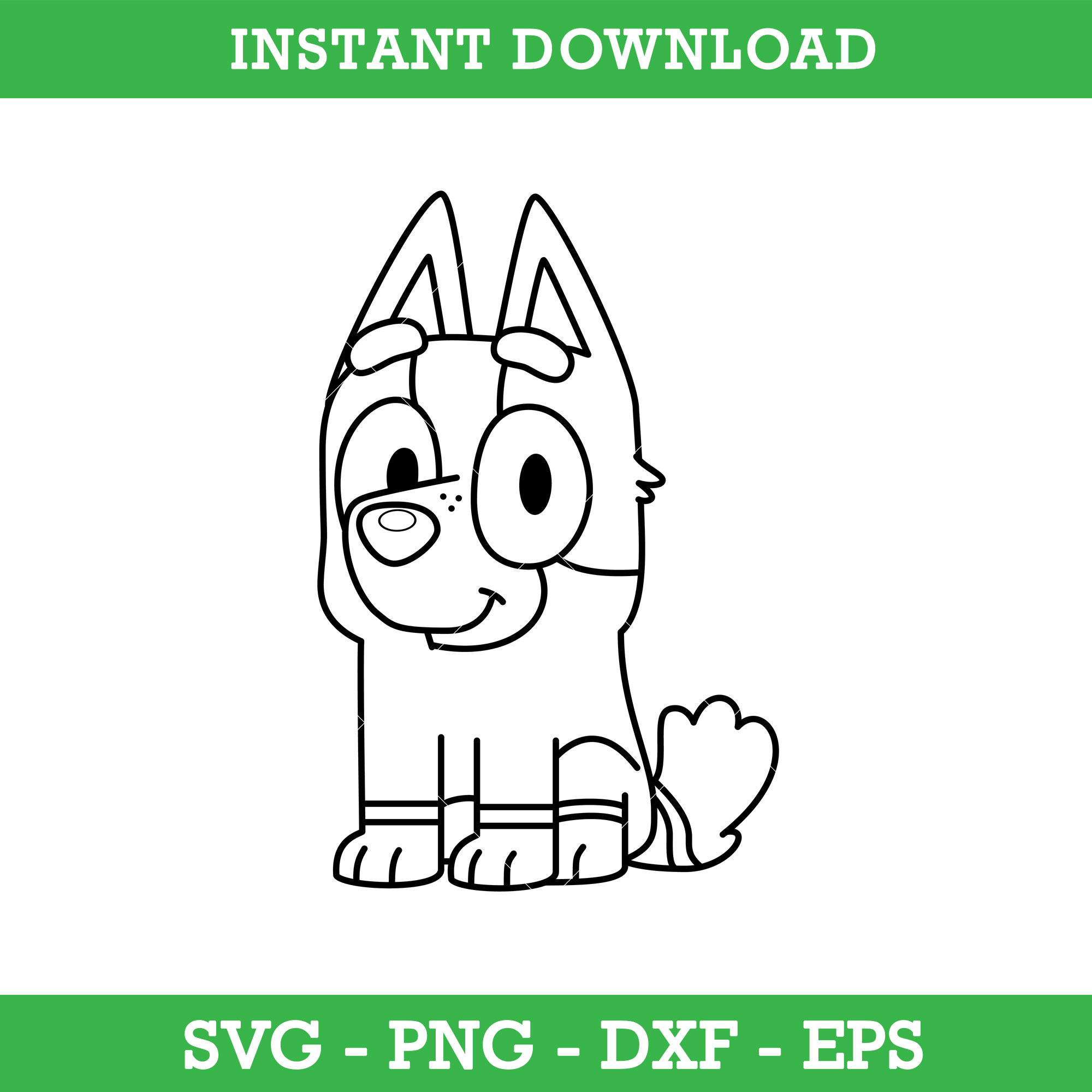 Socks Heeler Outline Svg, Socks Bluey Svg, Socks Dog Svg, Bl - Inspire ...