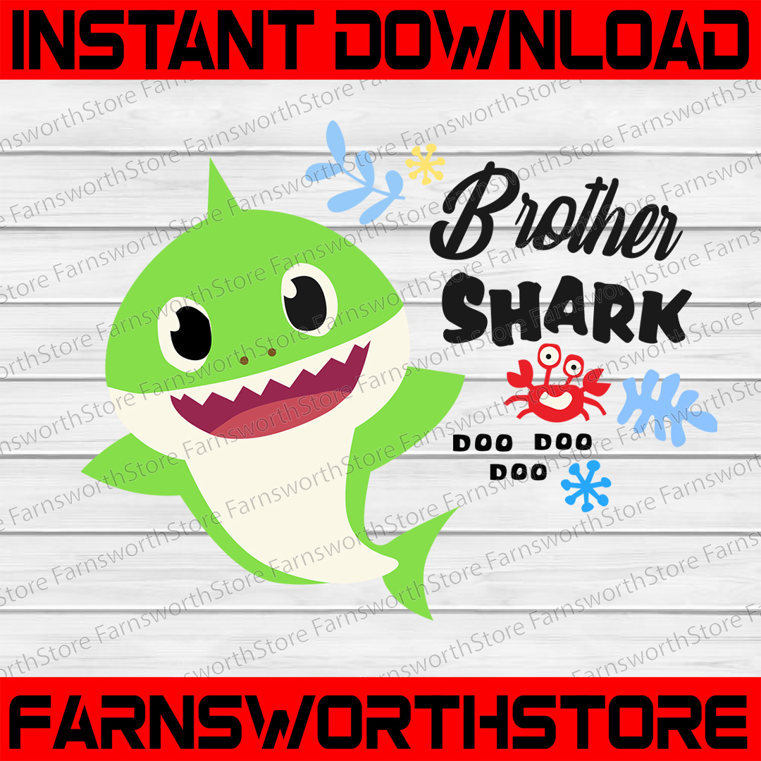 Brother Shark SVG, Cricut Cut files, Shark Family doo doo do | Inspire ...