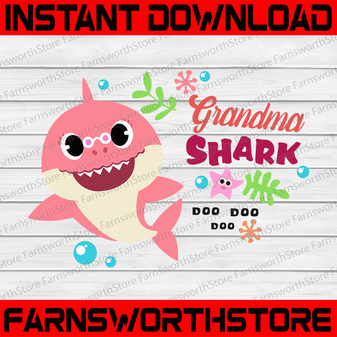 Grandma Shark SVG, Cricut Cut files, Shark Family doo doo do | Inspire ...