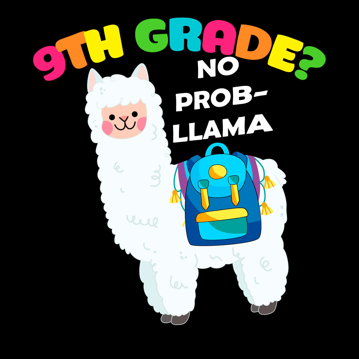 9th Grade No Prob Llama Vector Shirt For Kid Svg, Cute Gift - Inspire ...