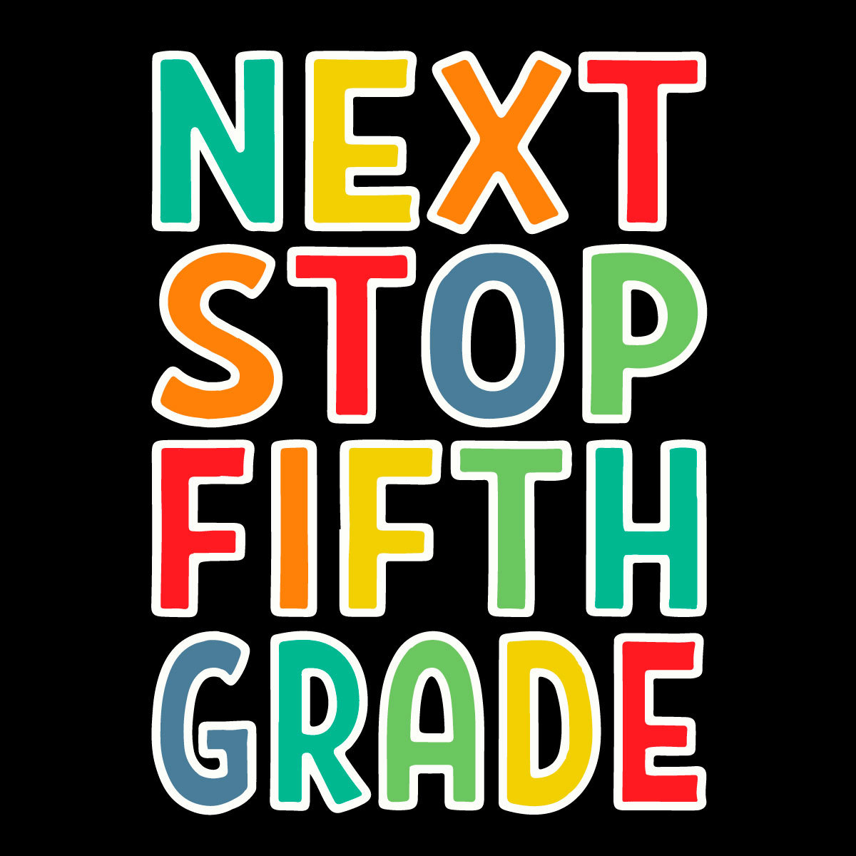 Next Stop Fifth Grade Vector Shirt For Kid Svg, Cute Gift Fo - Inspire ...