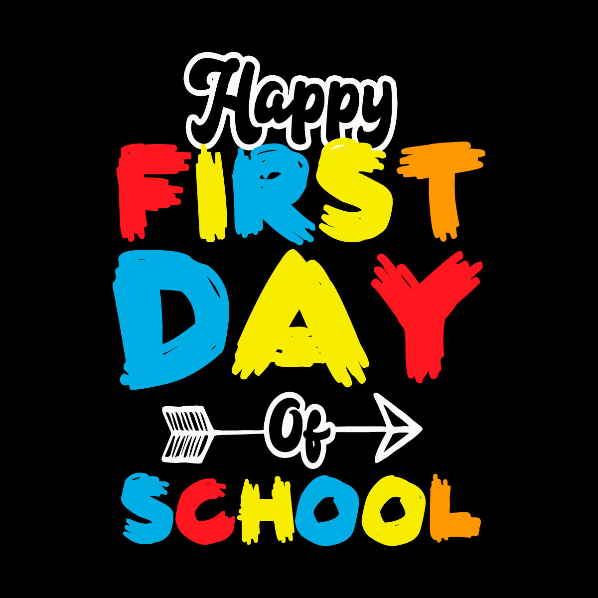 Back To School Shirt Svg Happy First Day Of School Crayon Co - Inspire ...