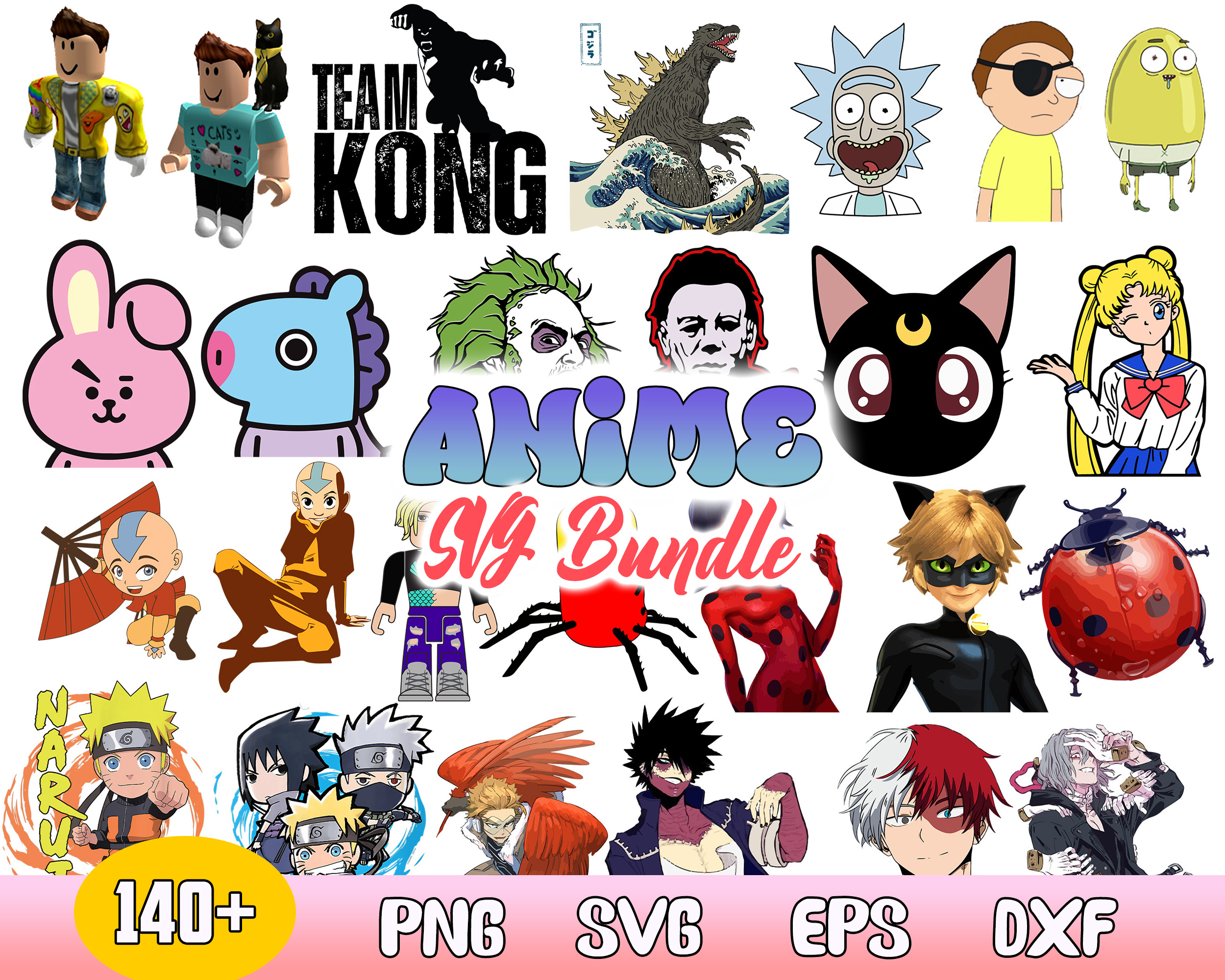 Anime Bundle Svg, Anime Movies Svg, Japanese Svg, Anime Svg - Inspire ...