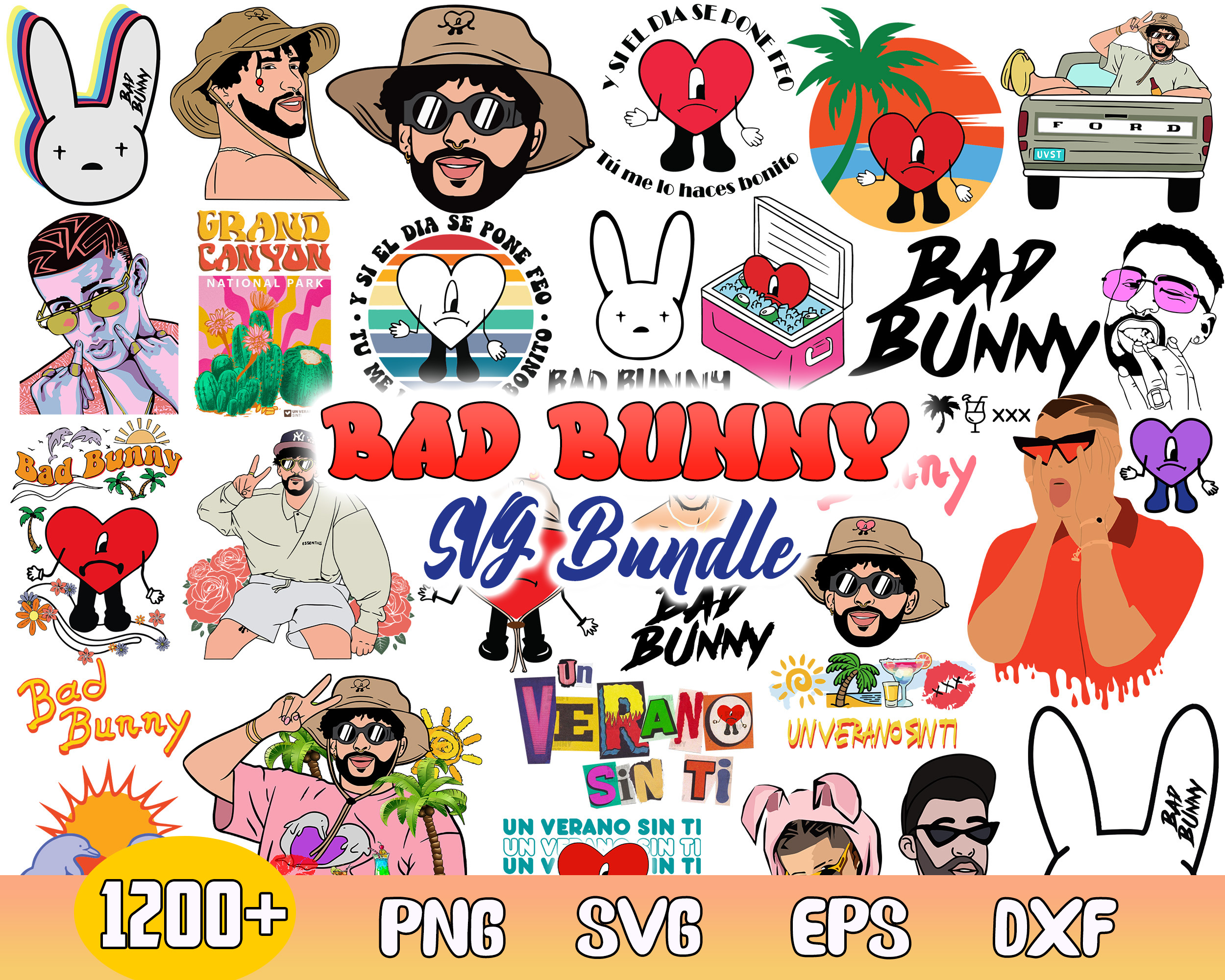 Bad Bunny Svg, Un Verano Sin Ti, Bad Bunny Vector, Bad Bunny - Inspire ...