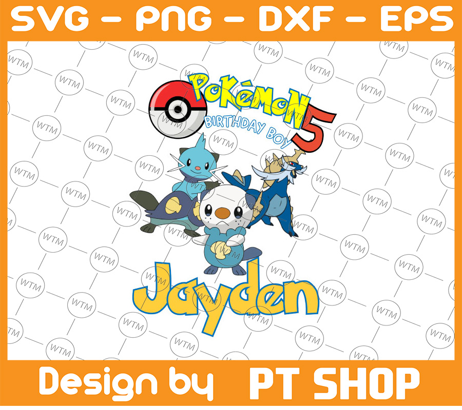 Personalized Pokemon Birthday Svg, Custom Pokemon Birthday S - Inspire ...