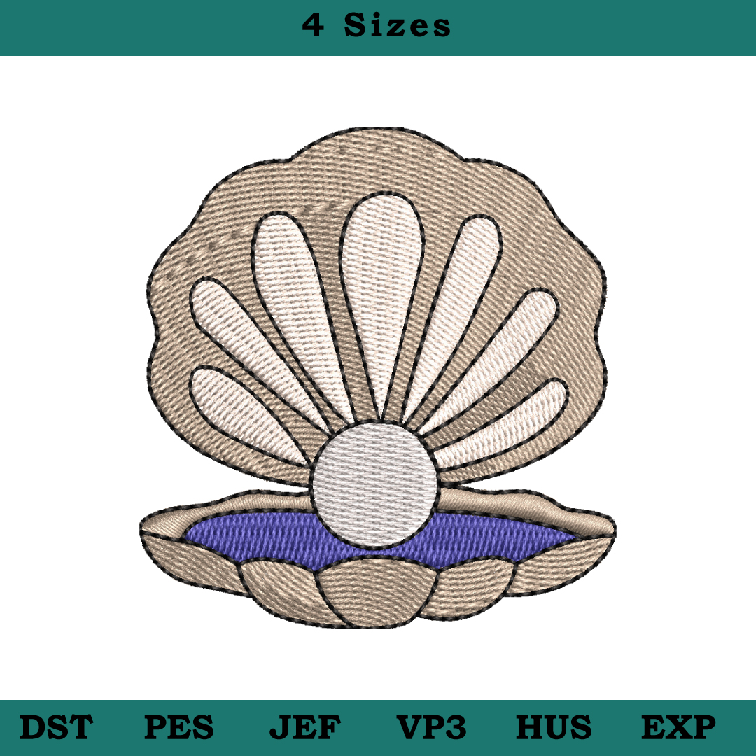 Sea Shell Machine Embroidery Design, Machine embroidery patt | Inspire ...